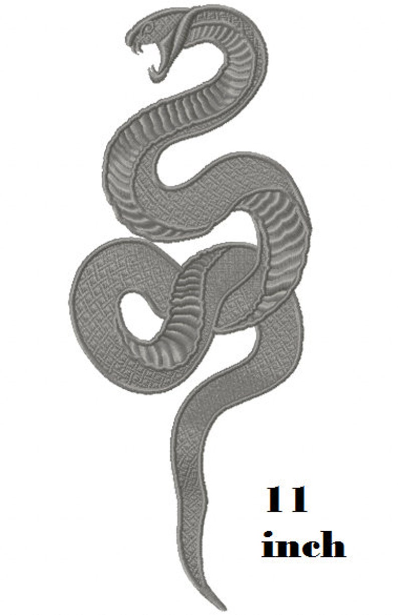 Snake Machine Embroidery Design Instantly Download - Etsy