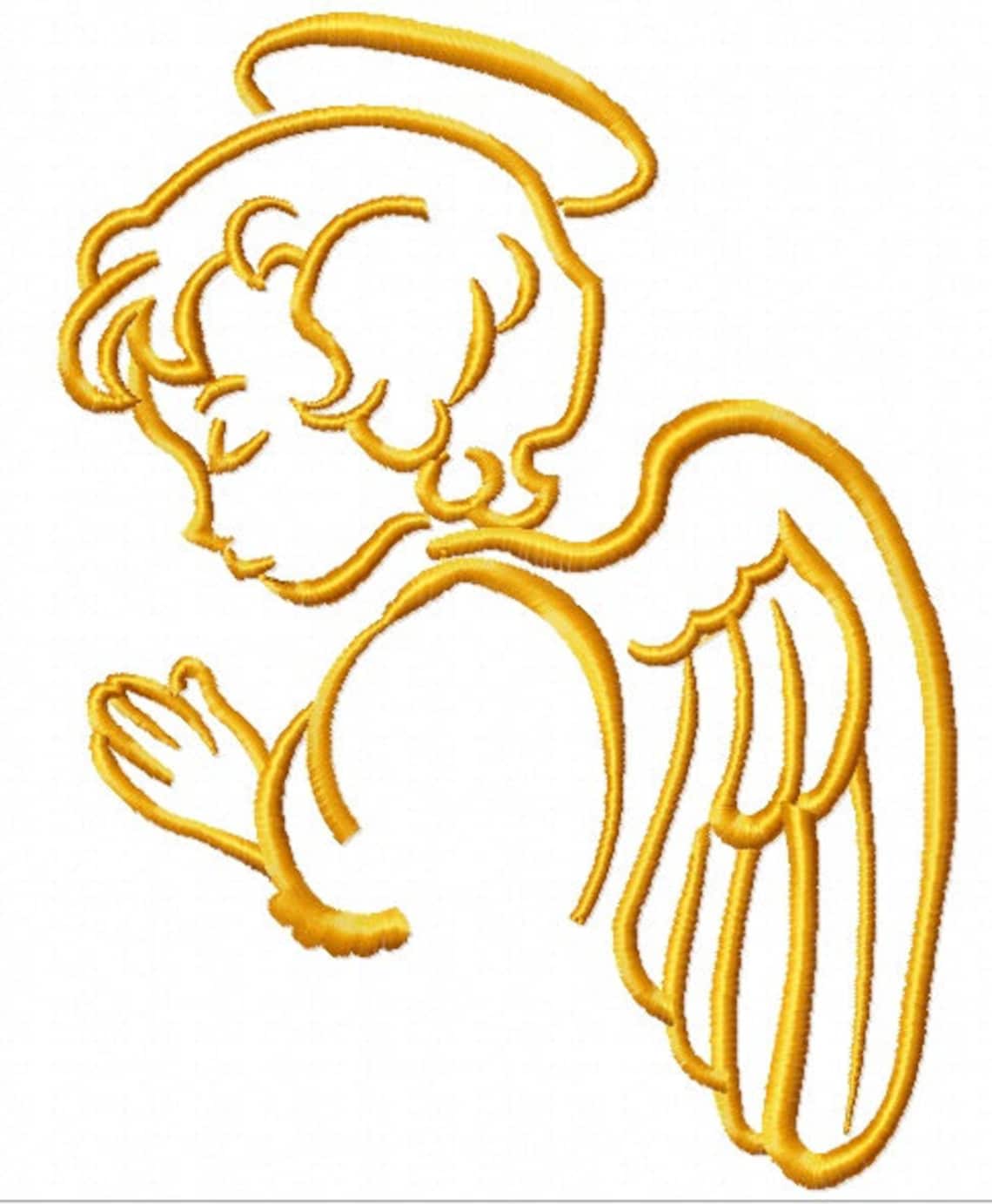 Angel Machine Embroidery Design - Etsy