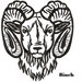 Rams Head Machine Embroidery Design - Etsy
