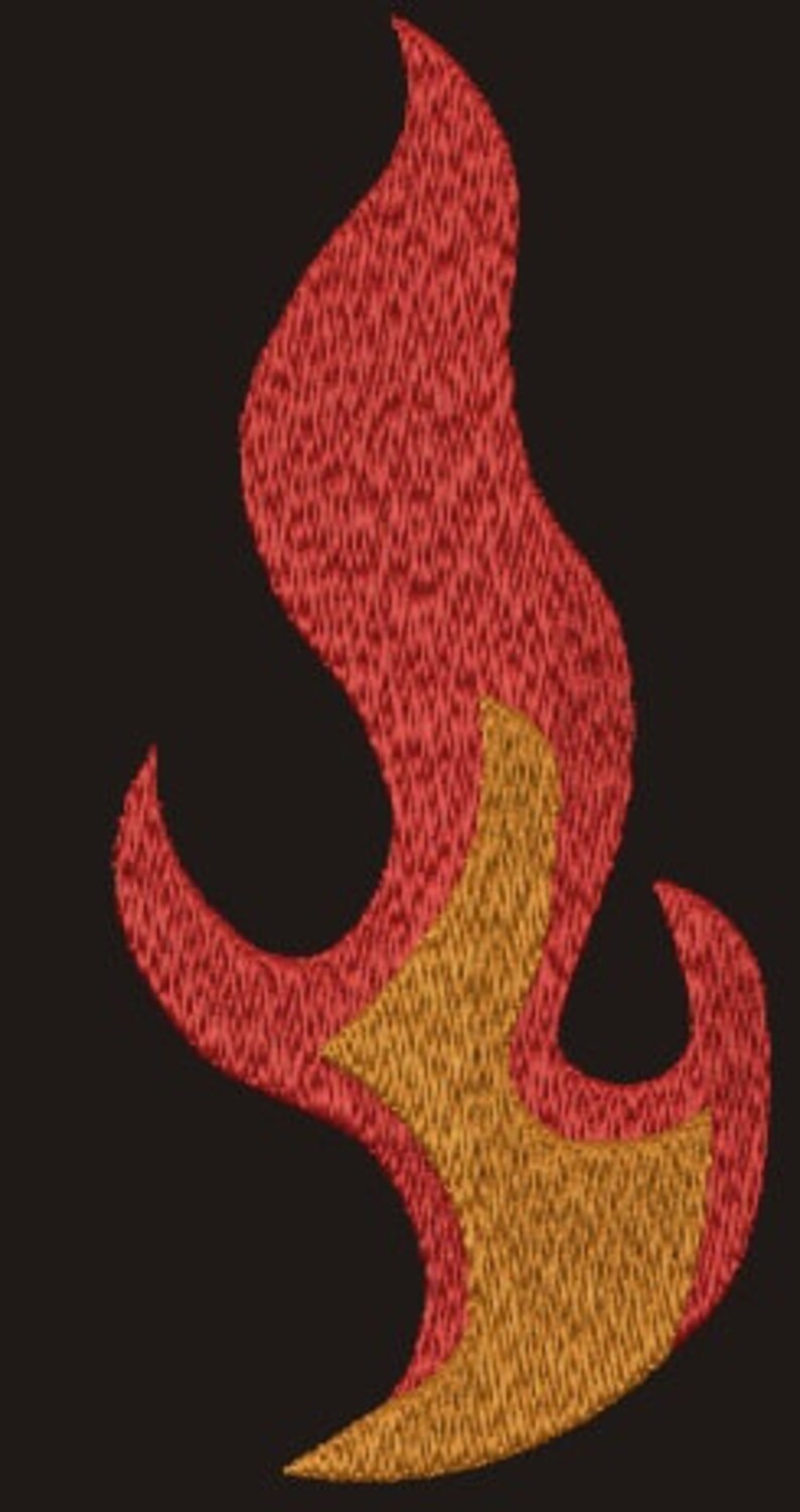 Flame Fire Machine Embroidery Design - Etsy