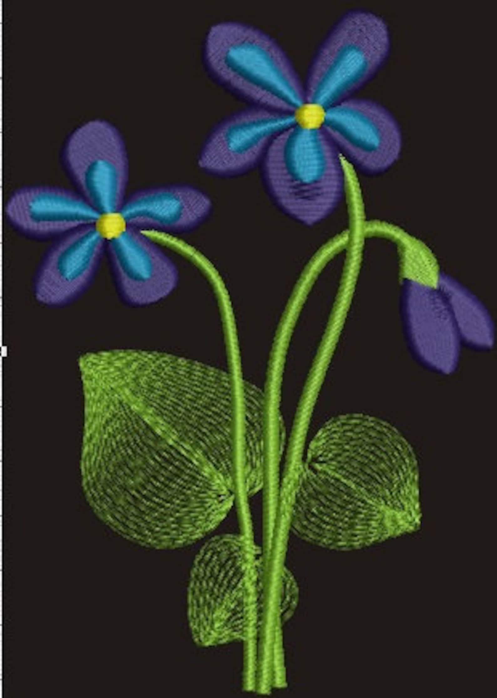 Violet / Viola Machine Embroidery Design - Etsy