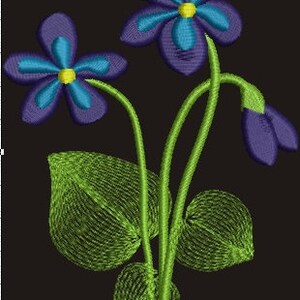 Violet / Viola Machine Embroidery Design - Etsy