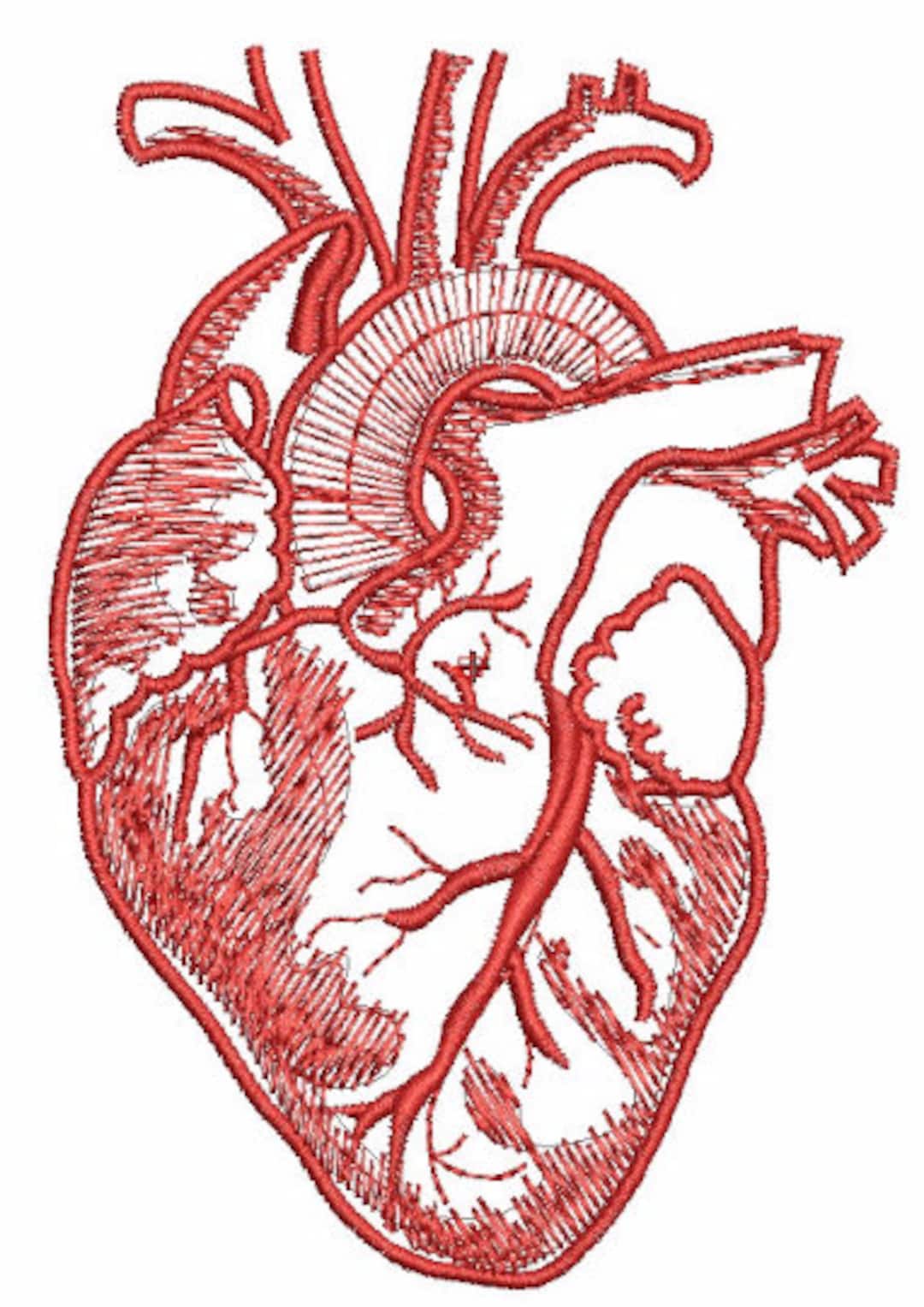 Realistic Heart Machine Embroidery Designs, Instantly Download - Etsy