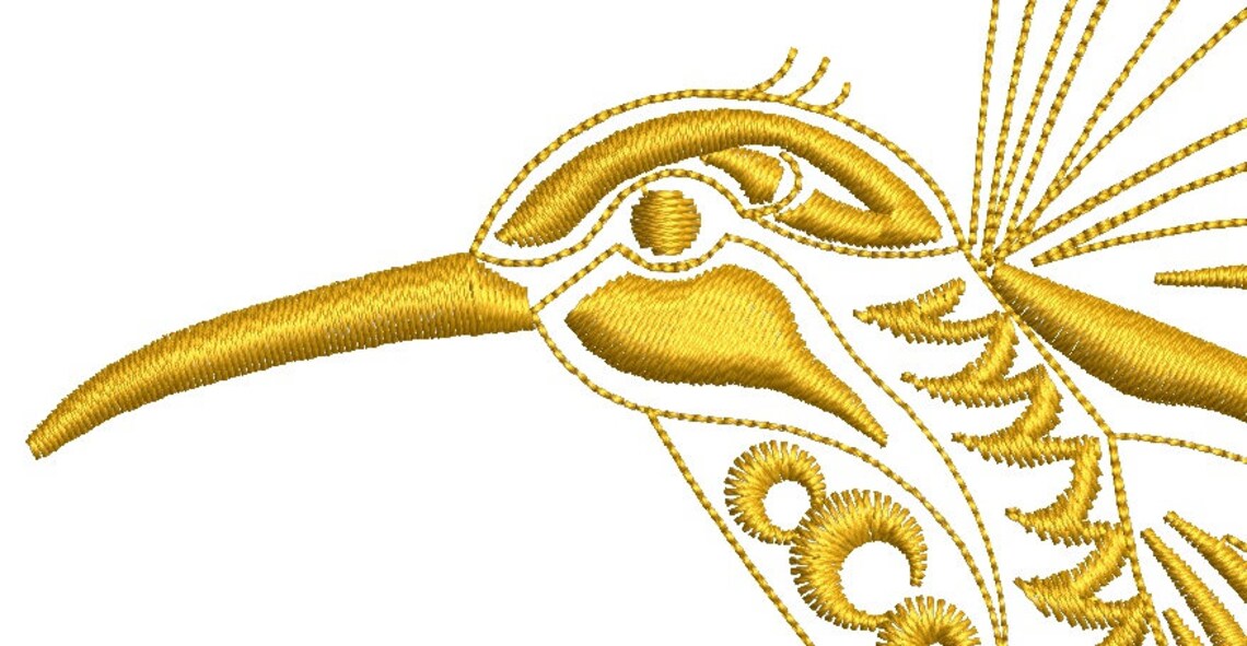 Hummingbird Machine Embroidery Design - Etsy