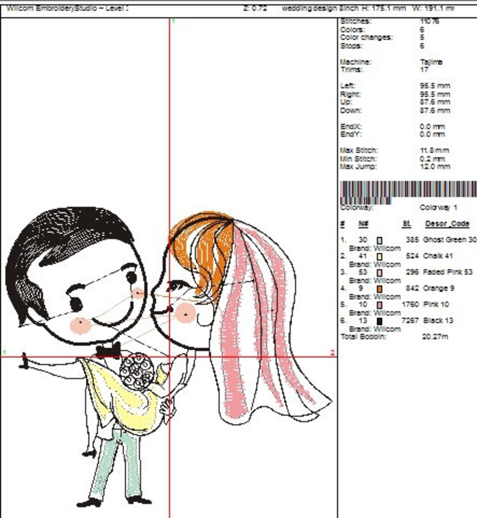 Lovely Cartoon Wedding Machine Embroidery Designs Instantly | Etsy