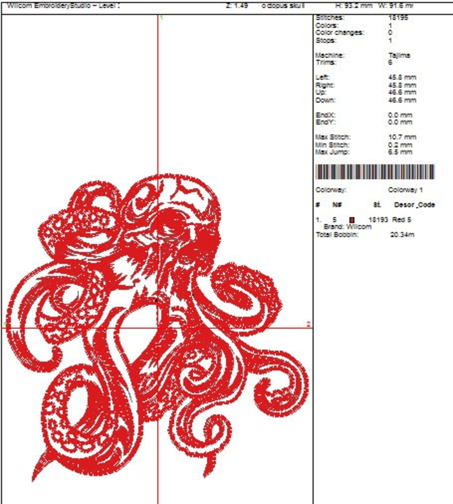 Octopus Machine Embroidery Design | Etsy