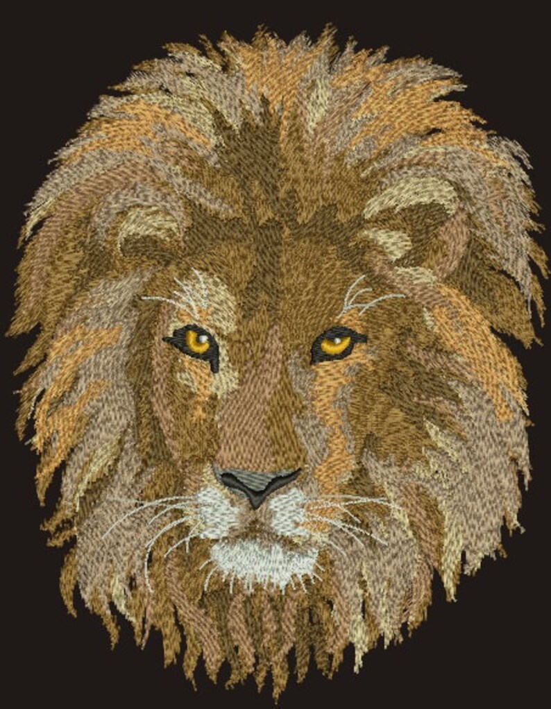 Lion Machine Embroidery Designs Instantly Download | Etsy