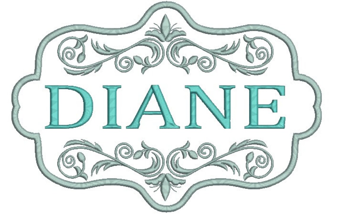 Frame Embroidery Design Name Frame Machine Embroidery Design | Etsy