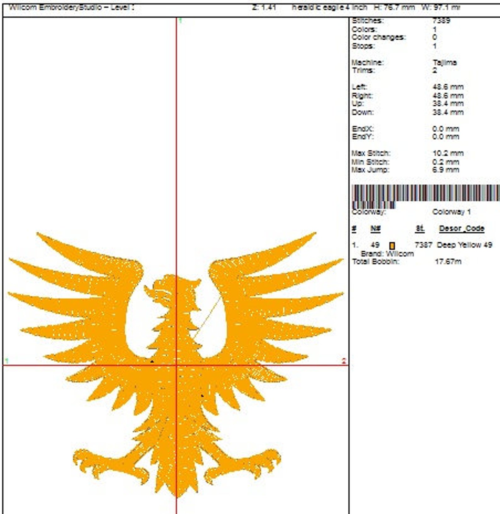 Heraldic Eagle Embroidery Machine Embroidery Design Instant - Etsy