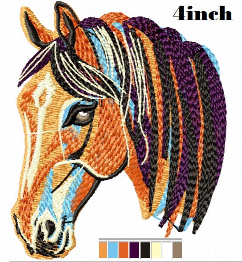 Horse Design Machine Embroidery Design - Etsy