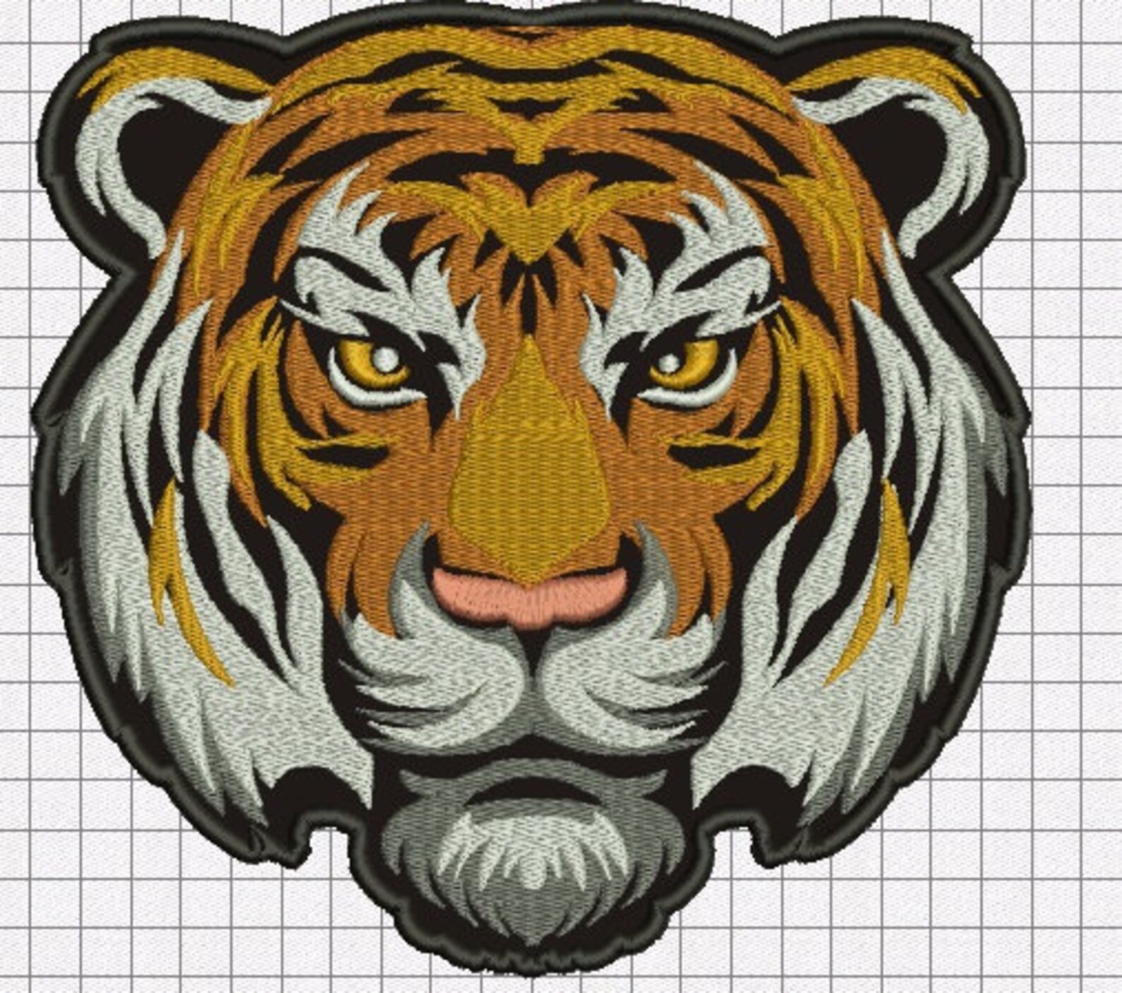 Tiger Applique Embroidery Design Machine Embroidery Design - Etsy