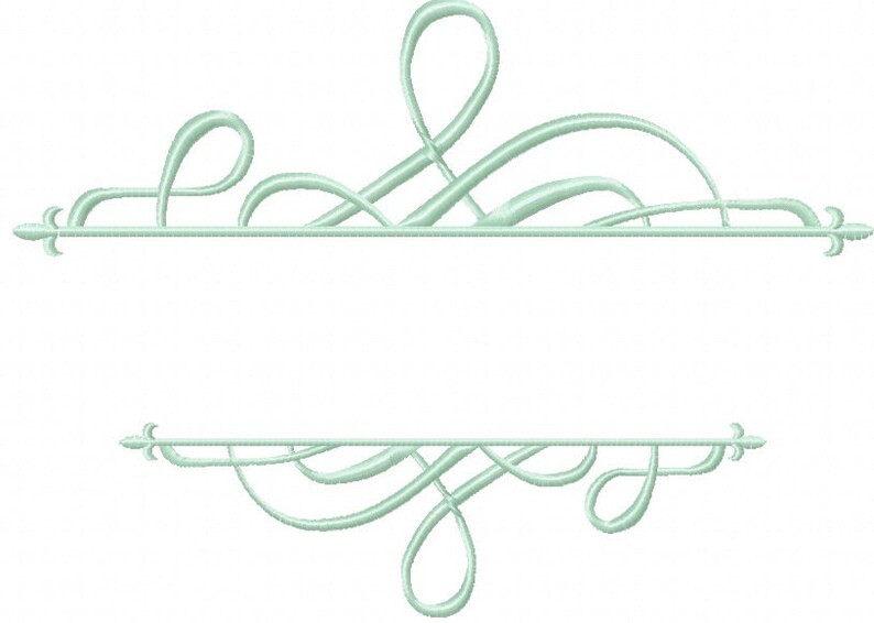 Decorative Curls Name Frame Machine Embroidery Design - Etsy