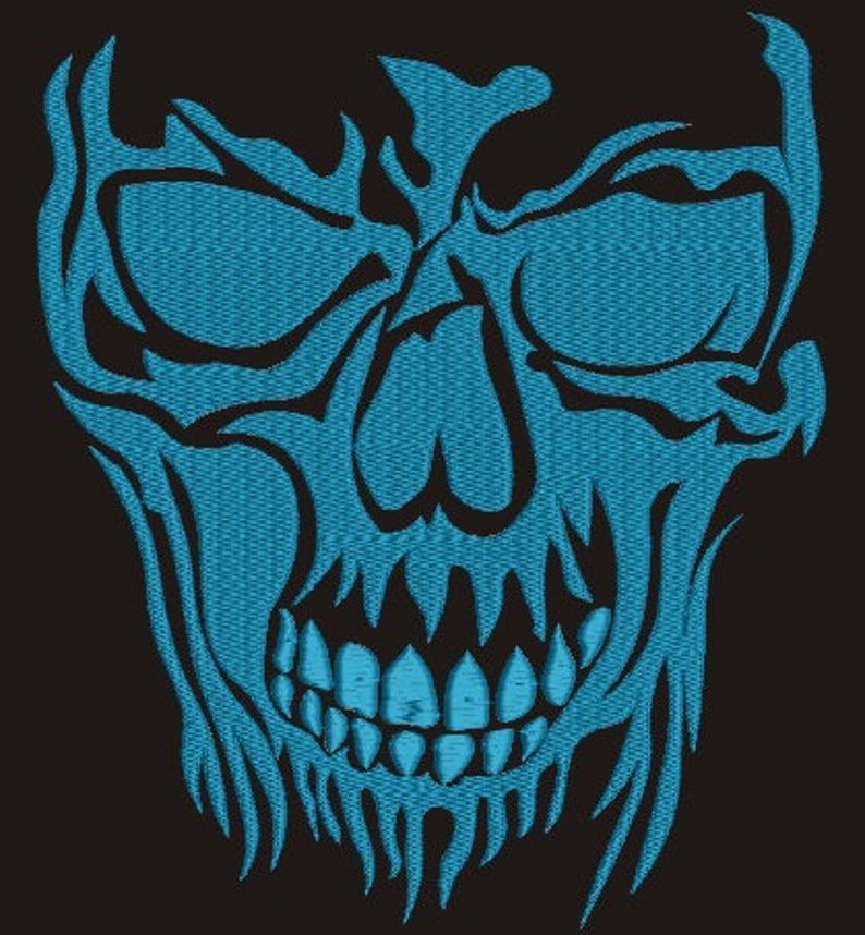 Skull Machine Embroidery Designs Instantly Download - Etsy