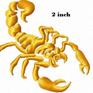 Scorpion Machine Embroidery Design 2 Inch Hat Size Available - Etsy