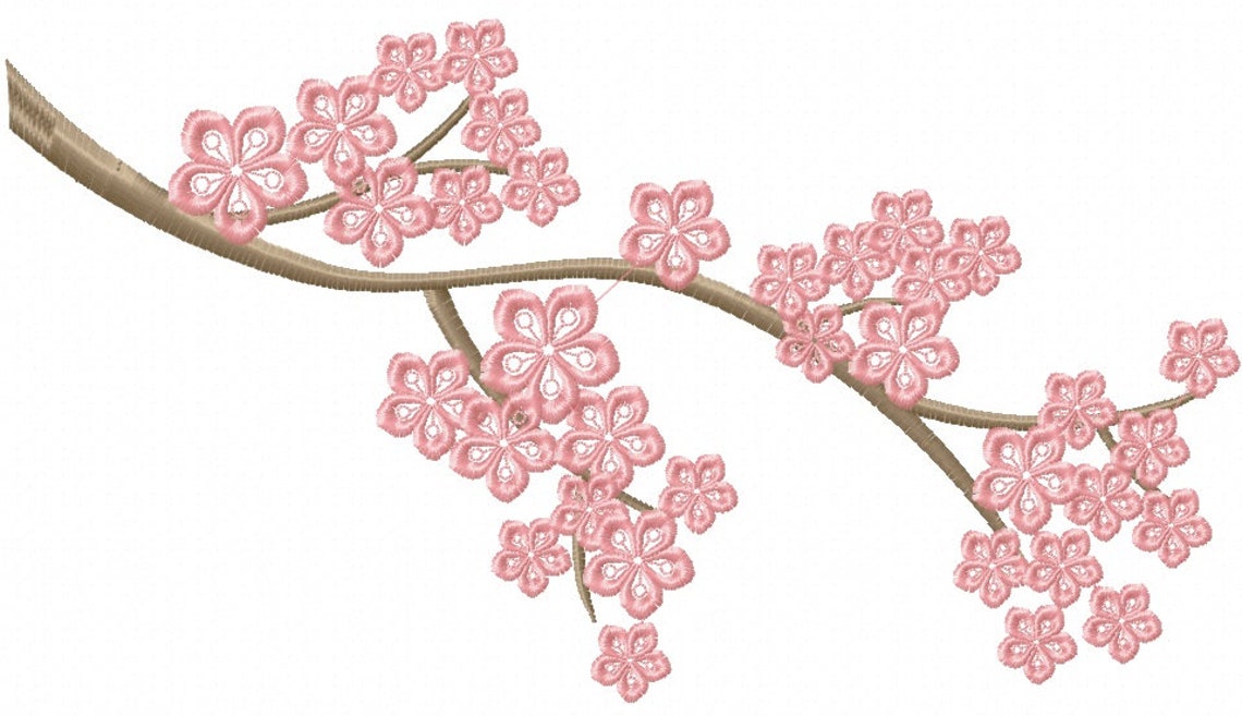 Cherry Blossom Sakura Flowers Embroidery Designs Set Machine - Etsy