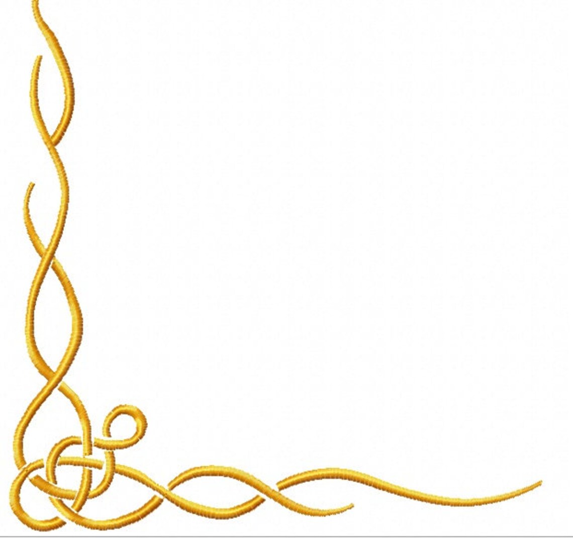 Victorian Scroll Corner Machine Embroidery Design Instantly - Etsy