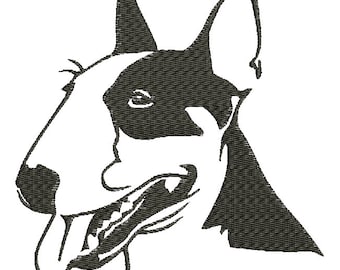 Bull Terrier / English Bull Terrier Dog Embroidery Design in 9 Formats ...