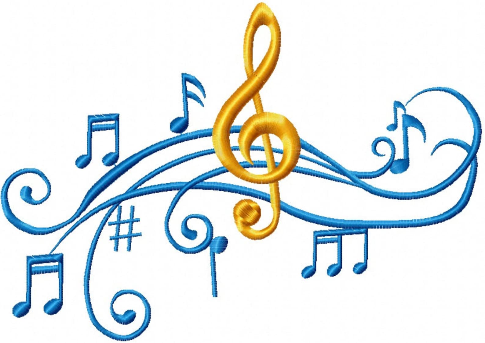 Music Note Machine Embroidery Designs Instantly Download - Etsy