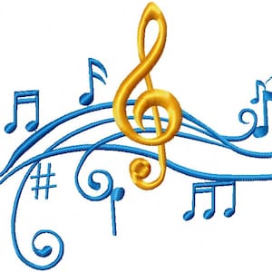 Music Note Machine Embroidery Designs, Instantly Download - Etsy