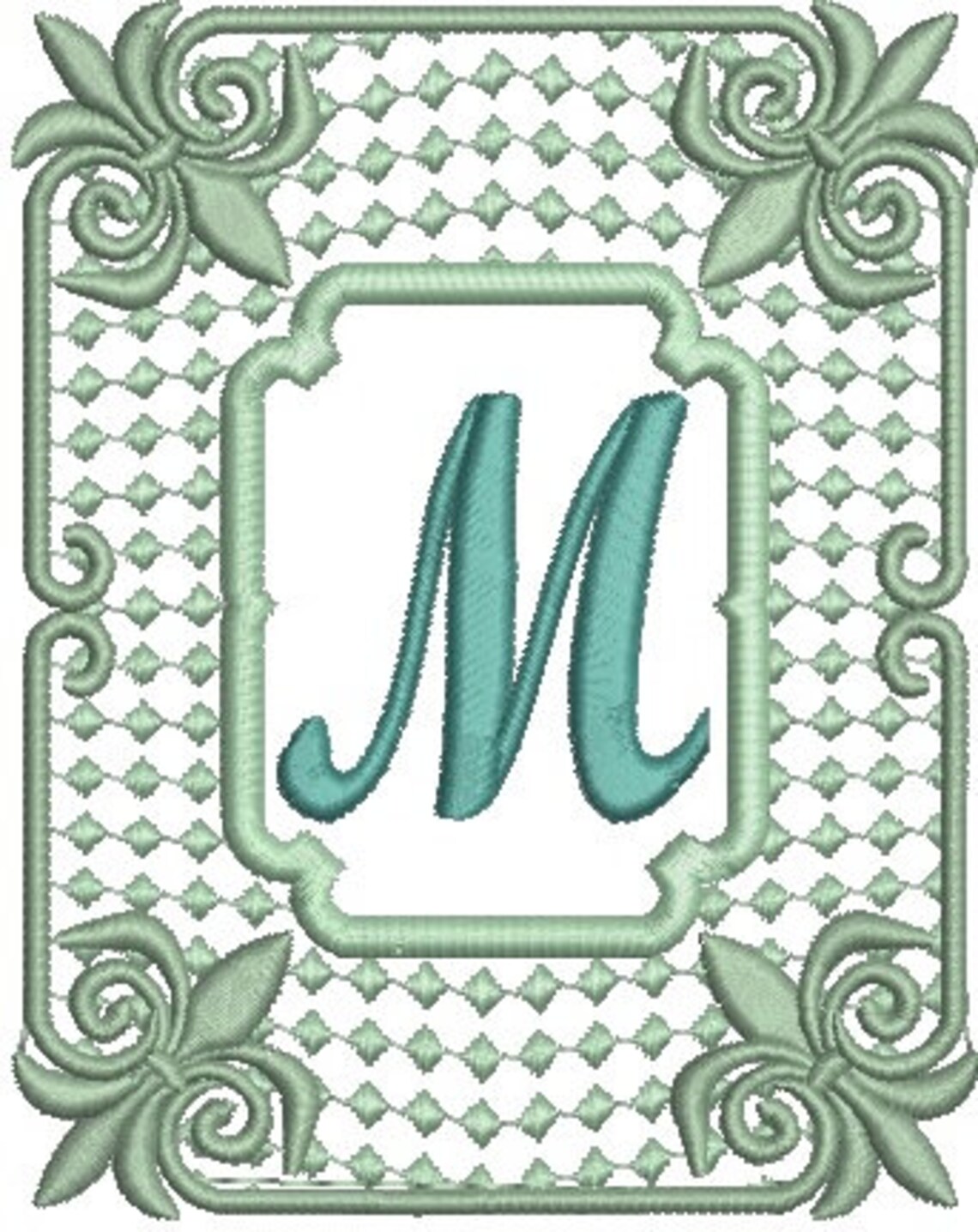 5 Inch Size Embossed Machine Embroidery Monogram Alphabet/ - Etsy