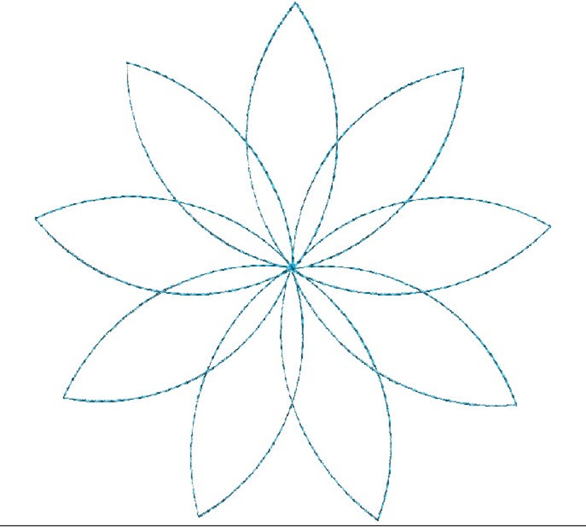 Pinwheel Outline Quilt Block 4 Sizes Machine Embroidery - Etsy