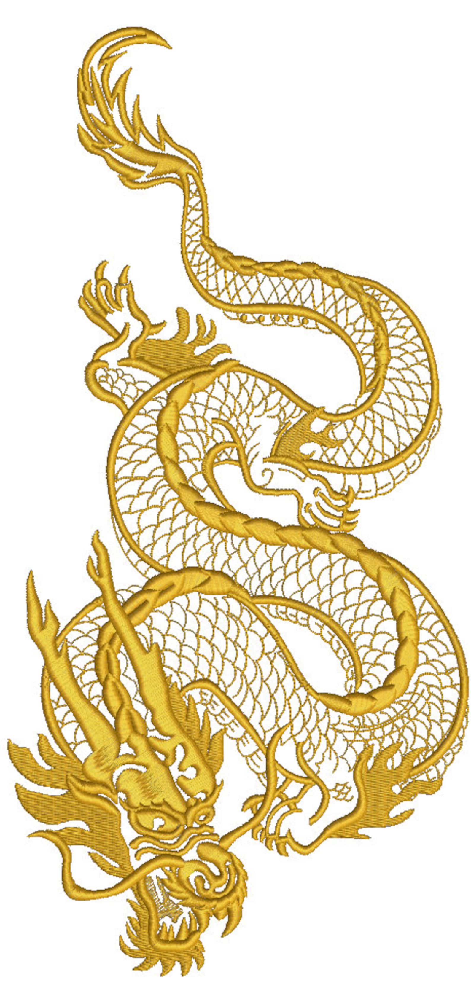 Chinese Dragon Machine Embroidery Design Instantly Download - Etsy