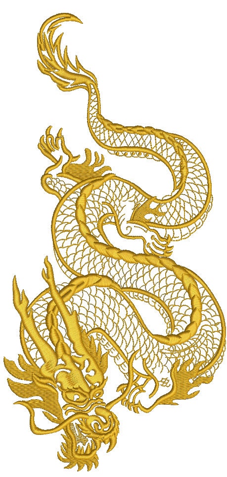 Chinese Dragon Machine Embroidery Design Instantly Download - Etsy