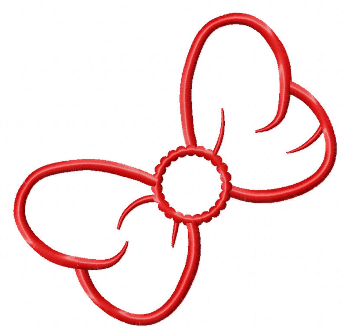 Bow Applique Machine Embroidery Designs Instantly Download - Etsy