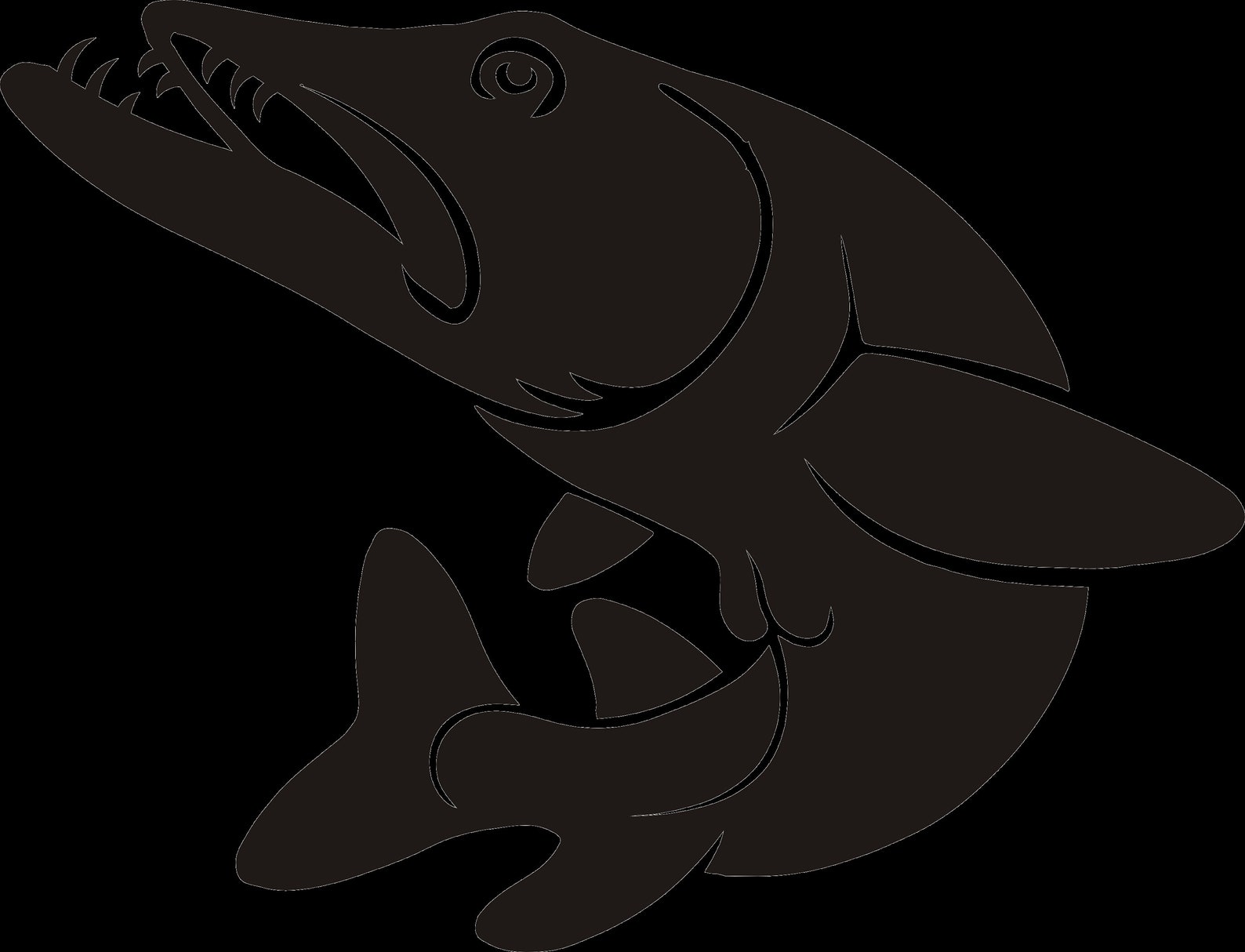 Pike Fish SVG. Dxf PNG. EPS. Jpg Big Size 300 Dpi | Etsy