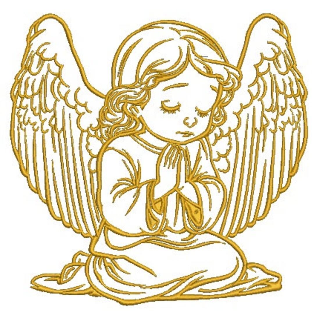 Angel Machine Embroidery Design - Etsy