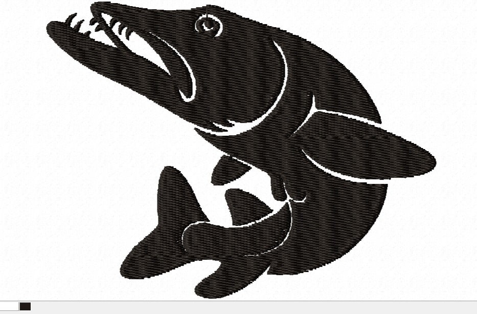 Pike Fish Machine Embroidery Design Instantly Download - Etsy