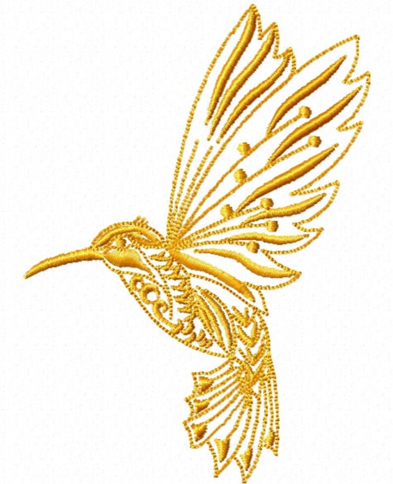 Hummingbird Machine Embroidery Design - Etsy