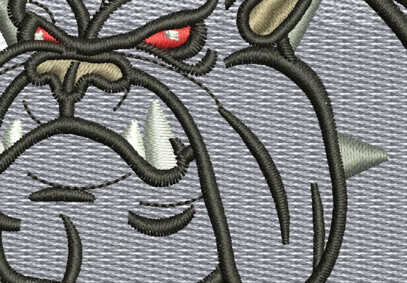 Gray Pitbull Bulldog Machine Embroidery Design - Etsy