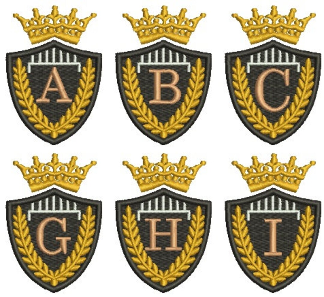 Heraldic Shield Font Laurel Wreath Font Alphabet/ Monogram Alphabet ...