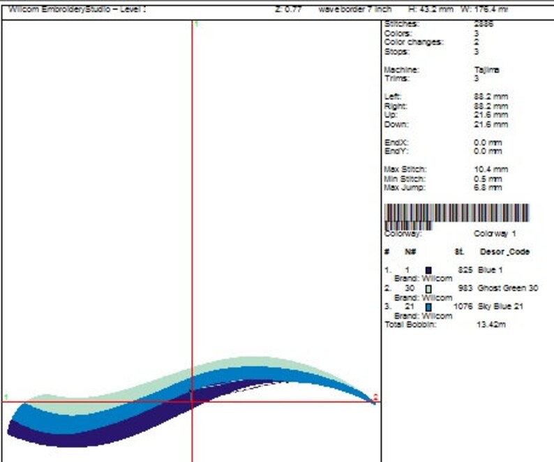 Modernistic Swoosh Colorful Wave Border Wave Border Machine - Etsy