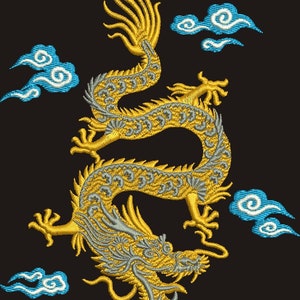 Chinese Dragon Machine Embroidery Design, Instantly Download - Etsy
