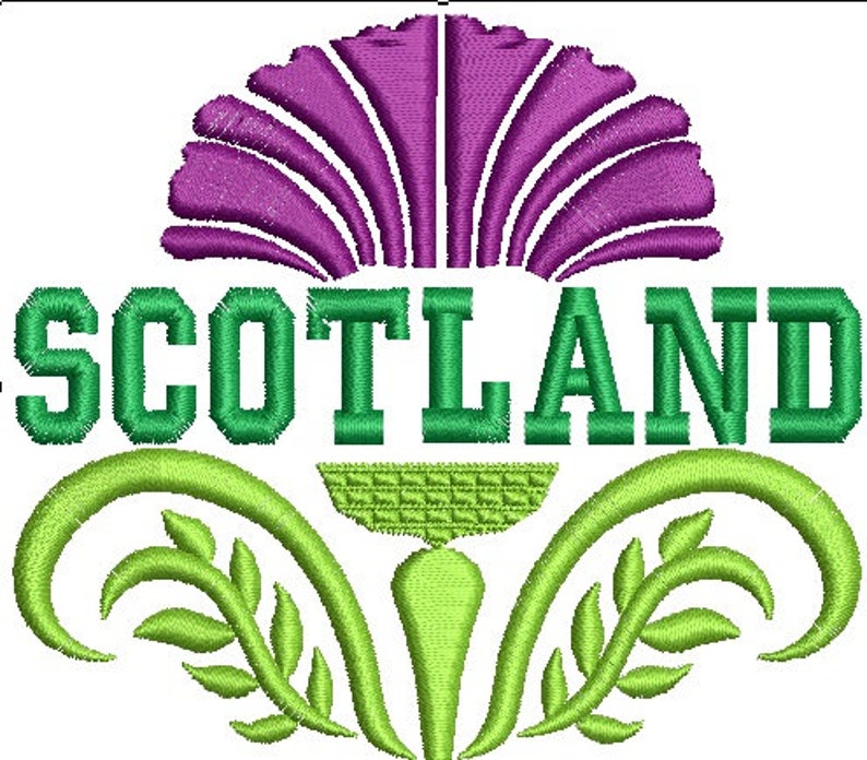 SCOTLAND Scottish Thistle Machine Embroidery Design/ Letters - Etsy