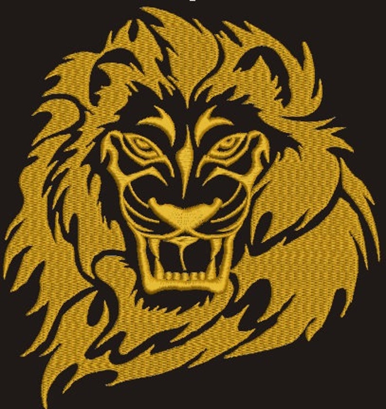 Roaring lion Machine Embroidery Designs instantly download | Etsy