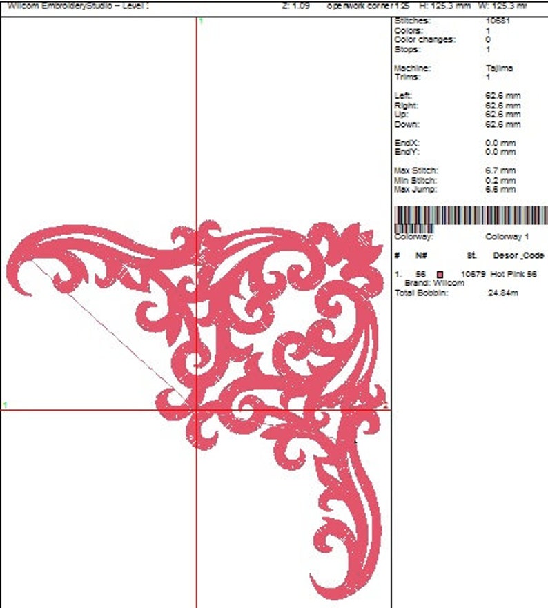 Openwork Corner Machine Embroidery Design Instantly Download - Etsy