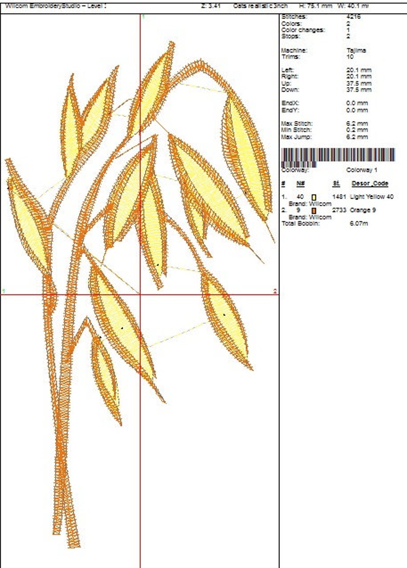 Oats Realistic Machine Embroidery Design | Etsy