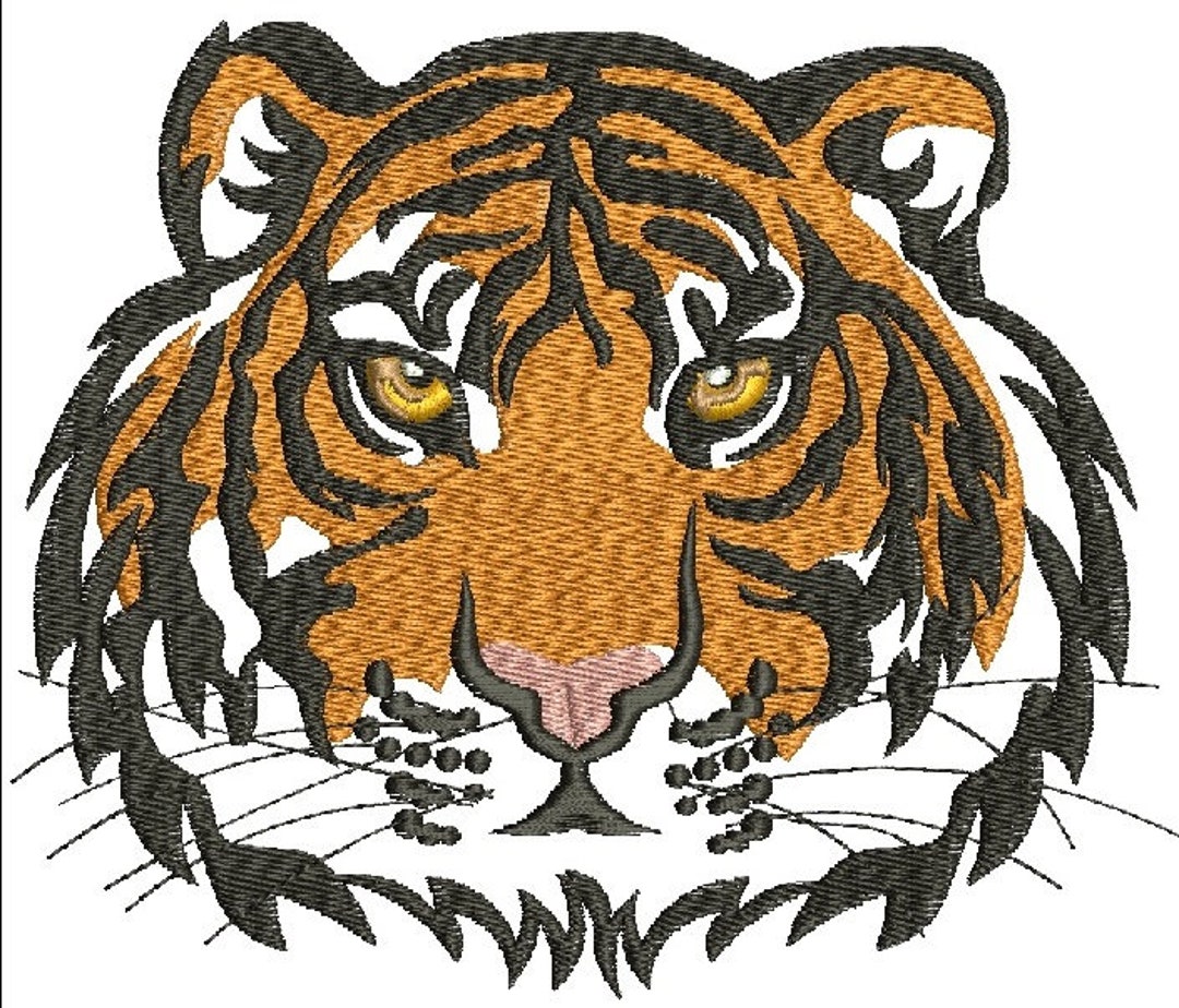 Tiger Embroidery Design - Machine Embroidery Design, Instantly Download ...