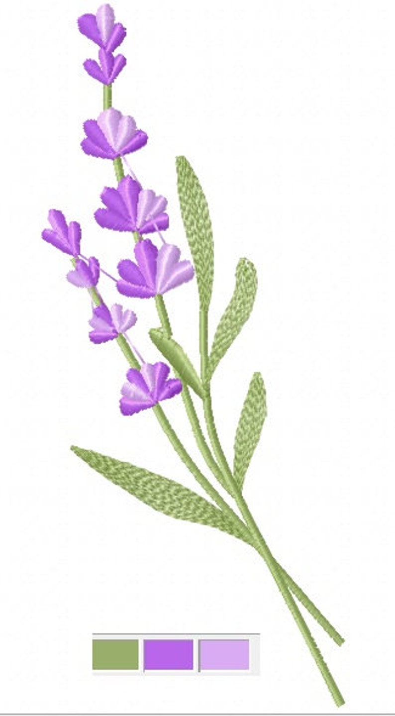 Lavender Machine Embroidery Design - Etsy