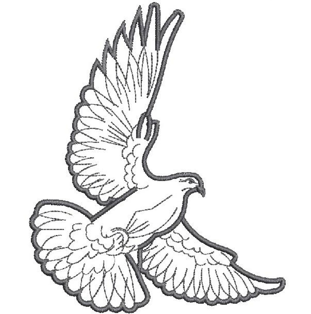 Dove Machine Embroidery Design - Etsy