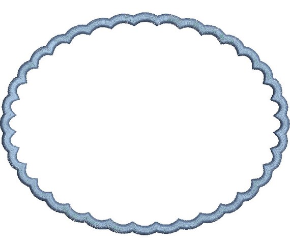Oval Applique Machine Embroidery Design Machine Embroidery - Etsy