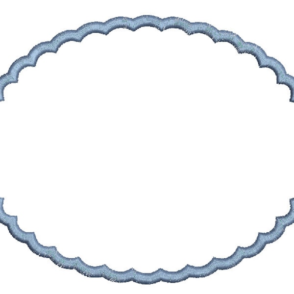 Oval Applique Embroidery Design - Etsy