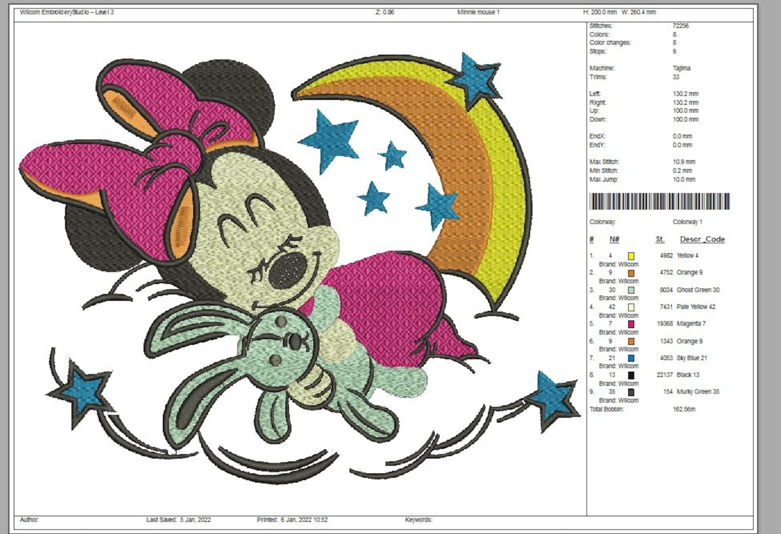 2 Sizes Minnie Mouse Machine Embroidery Designs Instantly - Etsy