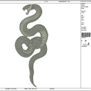 Snake Machine Embroidery Design, Instantly Download - Etsy