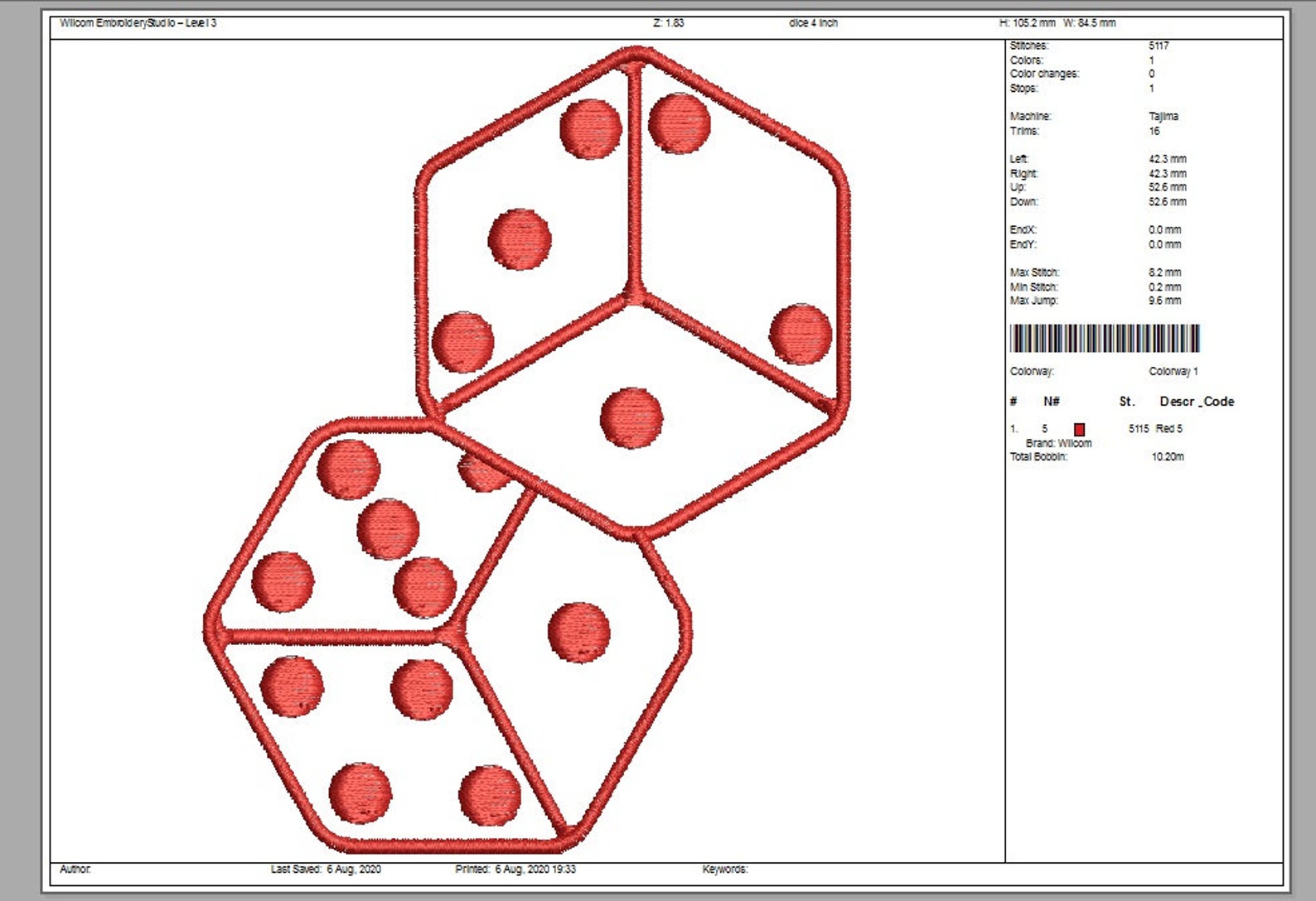 Dice Machine Embroidery Design Digital File - Etsy