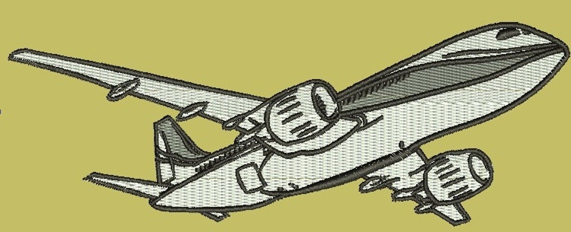 Airplane / Aircraft Machine Embroidery Design | Etsy