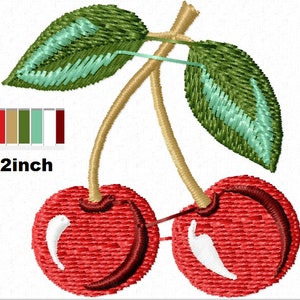 Cherries Mini Machine Embroidery Design – Instant Download - Etsy
